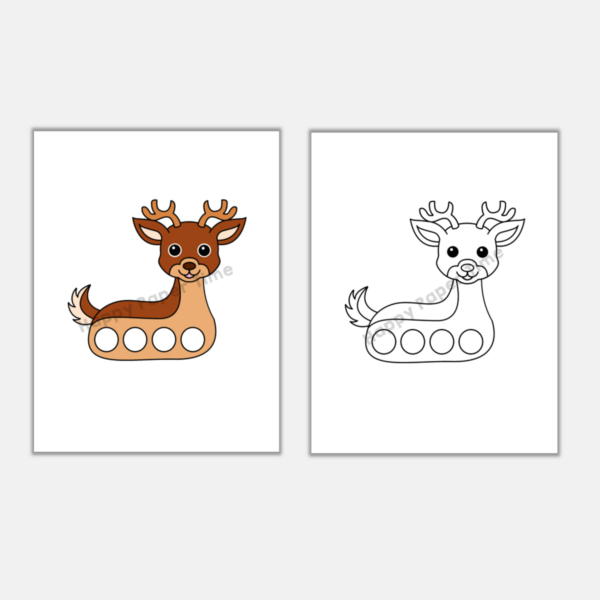 Deer Finger Puppet Printable Woodland Animal Coloring Paper Craft ...
