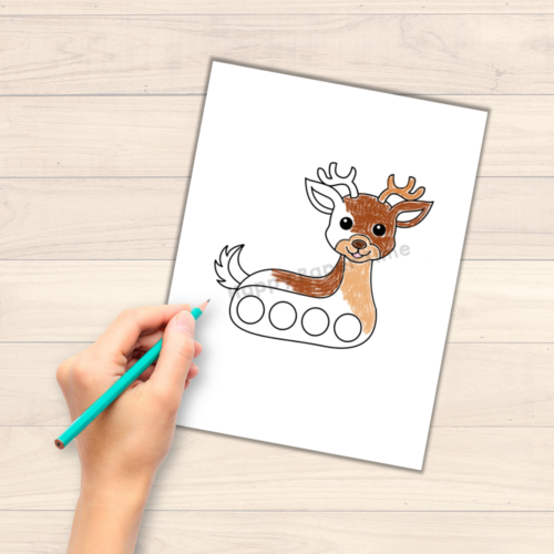 Deer Finger Puppet Printable Woodland Animal Coloring Paper Craft ...