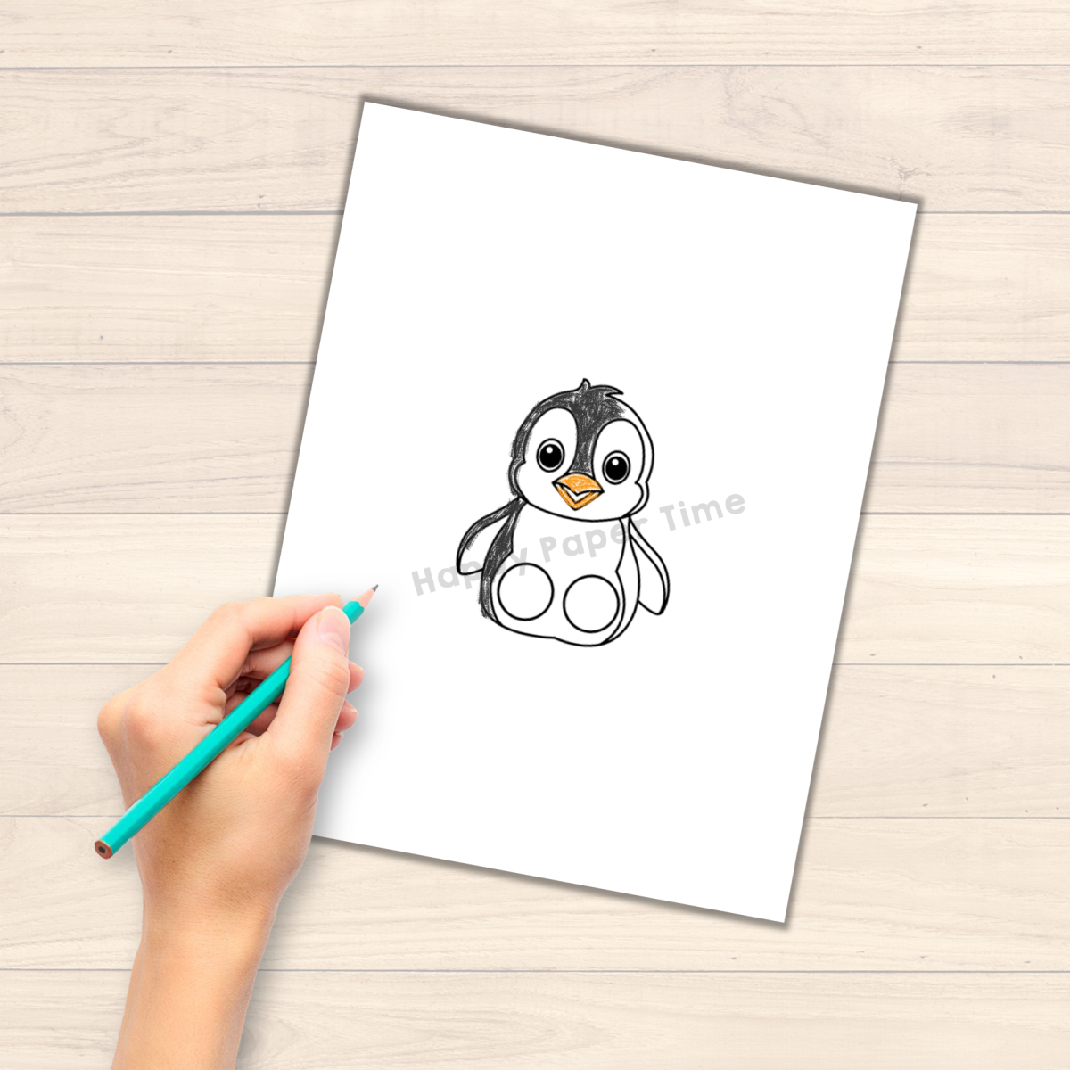 Penguin Finger Puppet Printable Arctic Animal Coloring Paper Craft ...