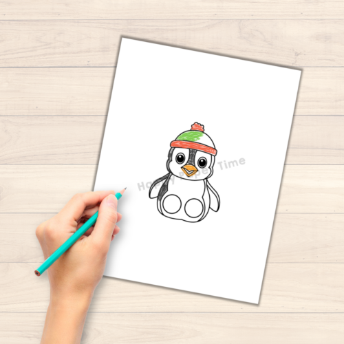 Penguin Finger Puppet Printable Arctic Animal Coloring Paper Craft ...