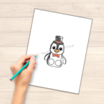 Penguin Finger Puppet Printable Arctic Animal Coloring Paper Craft ...