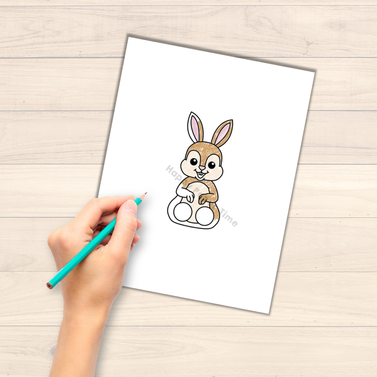 Rabbit Finger Puppet Printable Bunny Farm Animal Coloring Paper Craft ...