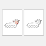 Sheep Finger Puppet Printable Farm Animal Coloring Paper Craft Activity ...