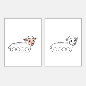 Sheep Finger Puppet Printable Farm Animal Coloring Paper Craft Activity ...