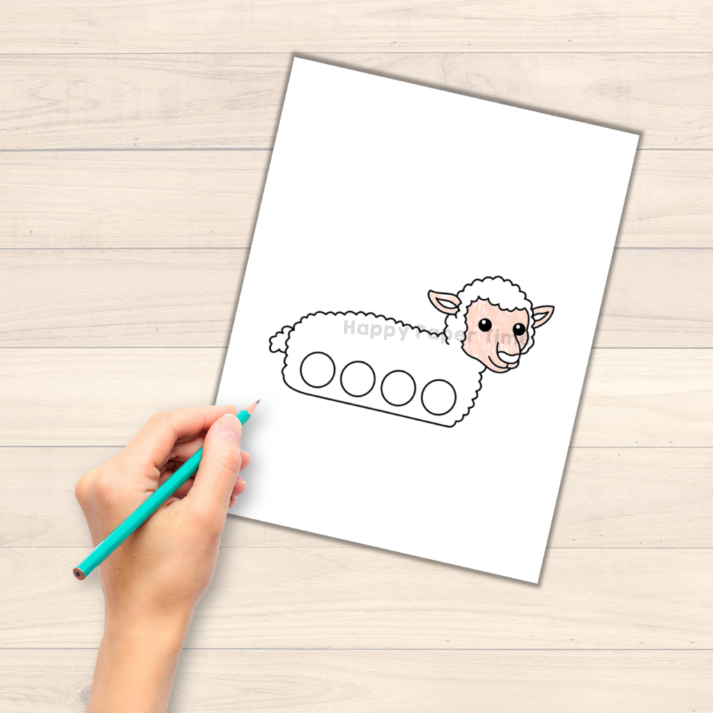 Sheep Finger Puppet Printable Farm Animal Coloring Paper Craft Activity ...