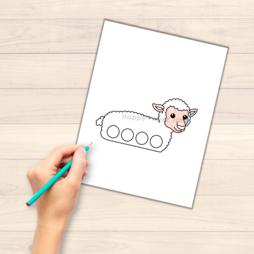 Sheep Finger Puppet Printable Farm Animal Coloring Paper Craft Activity ...