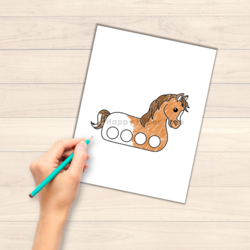 Horse Finger Puppet Printable Pony Farm Animal Coloring Paper Craft ...