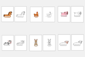 Farm Animals Finger Puppets Printable Coloring Paper Craft Activity ...
