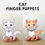Pets Animals Finger Puppets Printable Coloring Paper Craft Activity ...