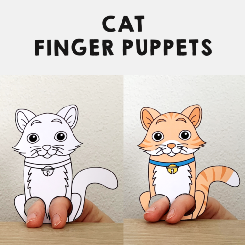 Frog Prince Finger Puppet Printable Animal Coloring Paper Craft ...