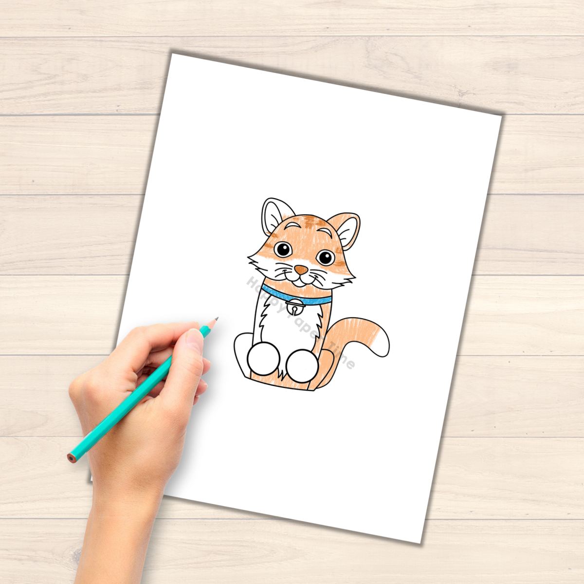 Cat Finger Puppet Printable Kitten Pet Animal Coloring Paper Craft ...