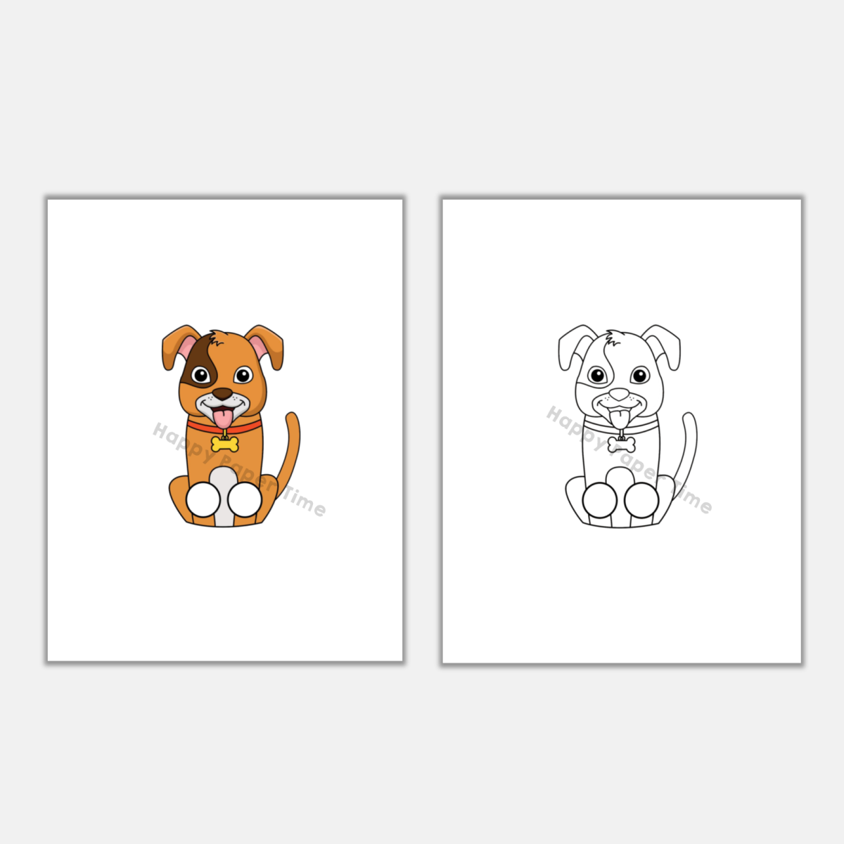 Dog Finger Puppet Printable Puppy Pet Animal Coloring Paper Craft ...
