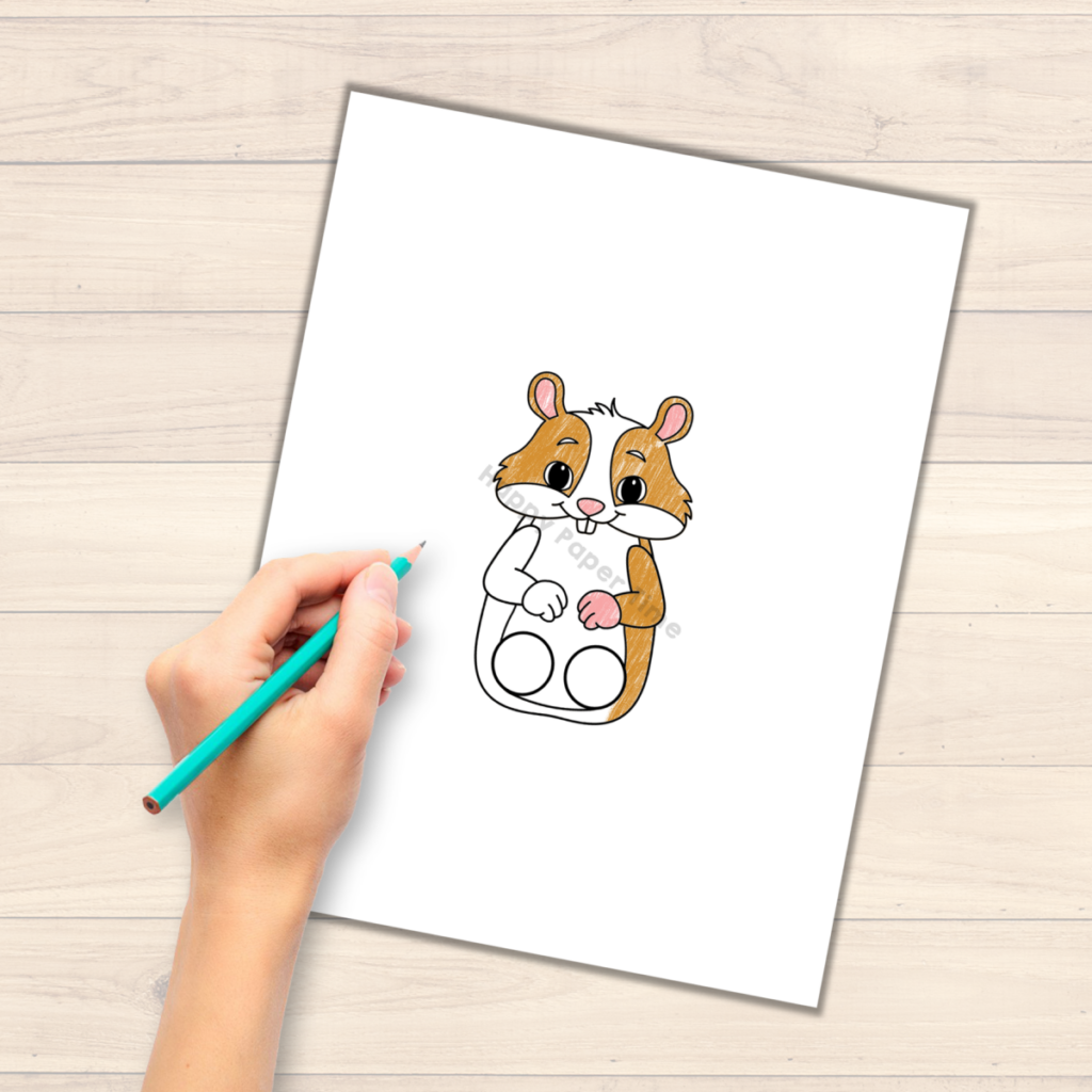 Hamster Finger Puppet Printable Pet Animal Coloring Paper Craft ...