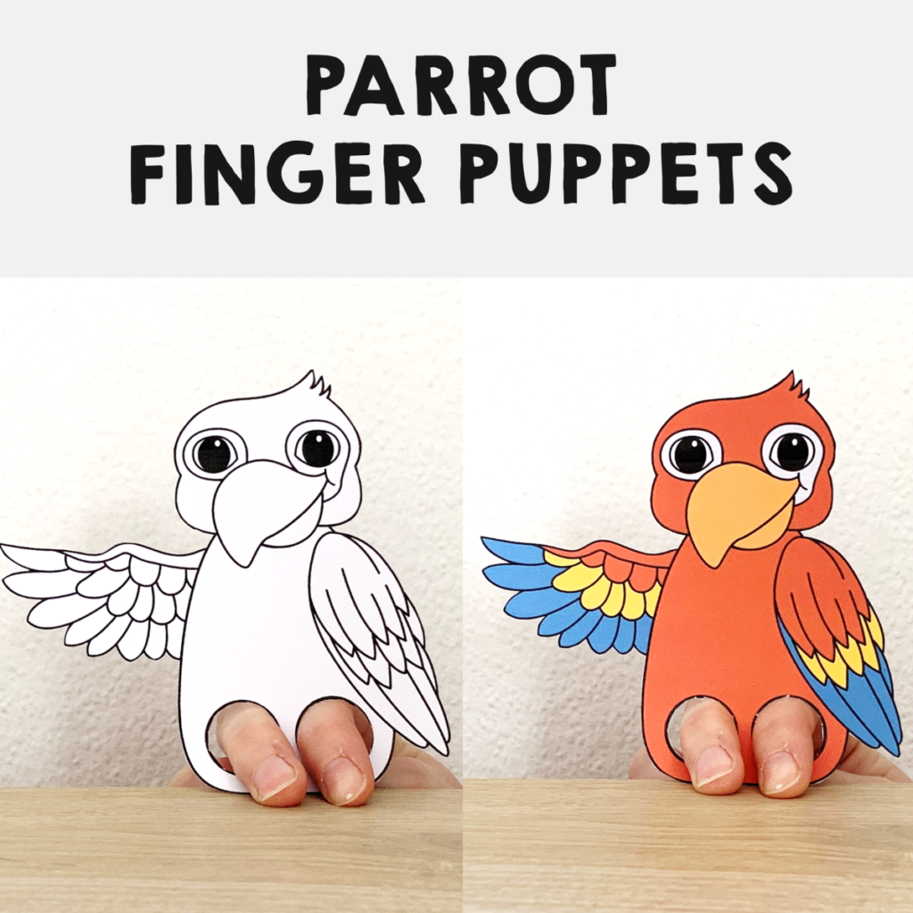 Pig Finger Puppet Printable Farm Animal Coloring Paper Craft Activity ...