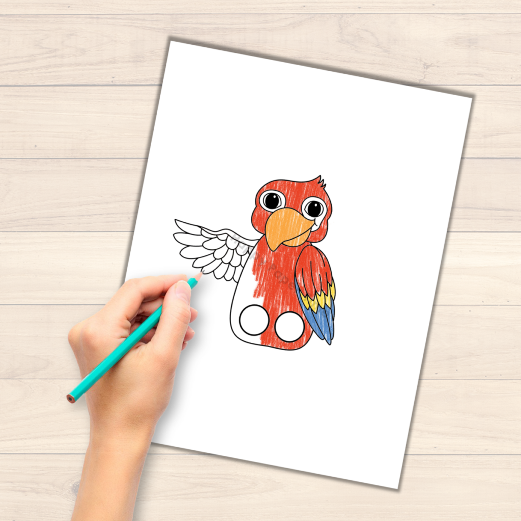 Parrot Finger Puppet Printable Bird Pet Animal Coloring Paper Craft ...