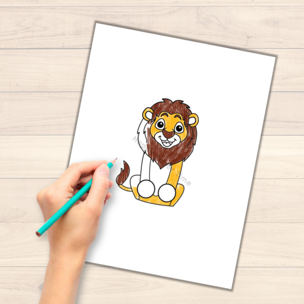 Lion Finger Puppet Printable African Animal Coloring Paper Craft ...