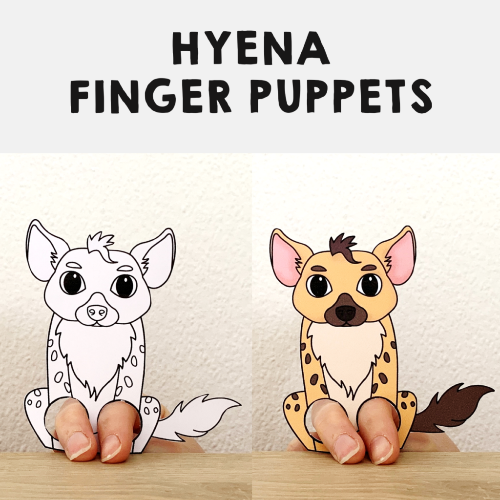 African Animals Finger Puppets Printable Coloring Paper Craft Activity ...