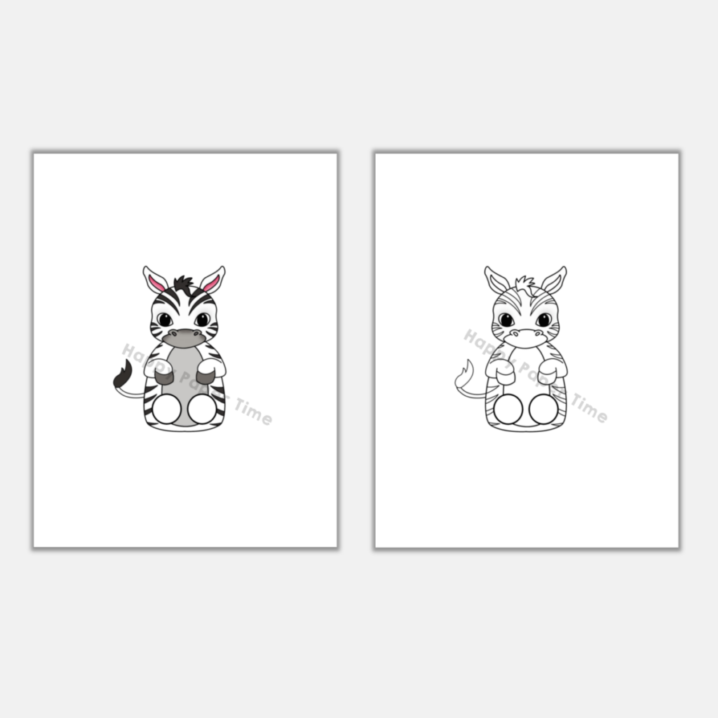 Zebra Finger Puppet Printable African Animal Coloring Paper Craft ...