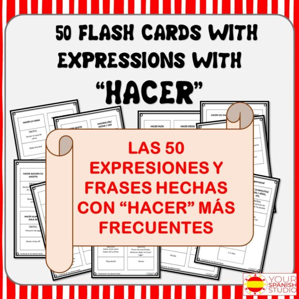 SPANISH ADVANCED VOCABULARY EXPRESSIONS WITH HACER NOTES AND ACTIVITIES ...