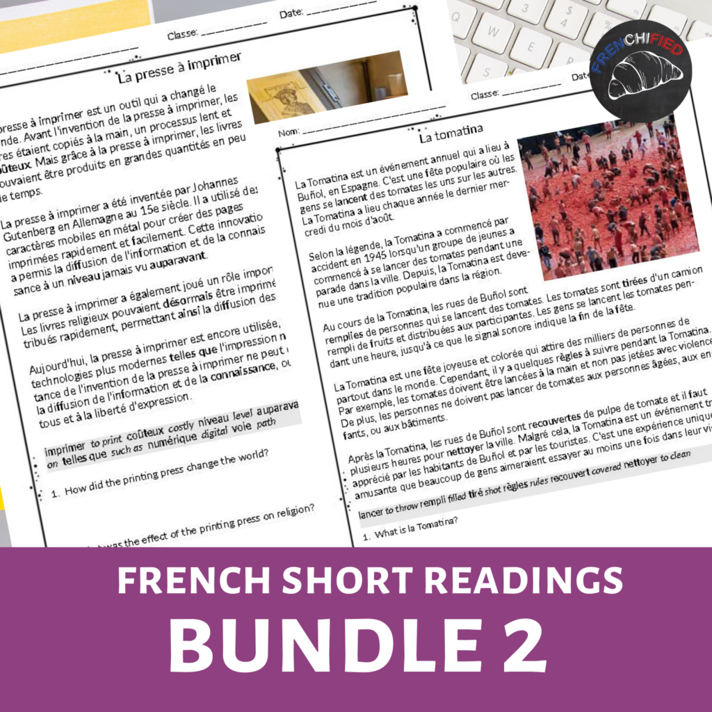Short French reading passages - Bundle #2 | Made By Teachers