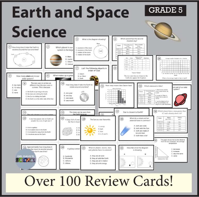 Florida SSA Science Review and Task Cards Earth Science 5th grade ...