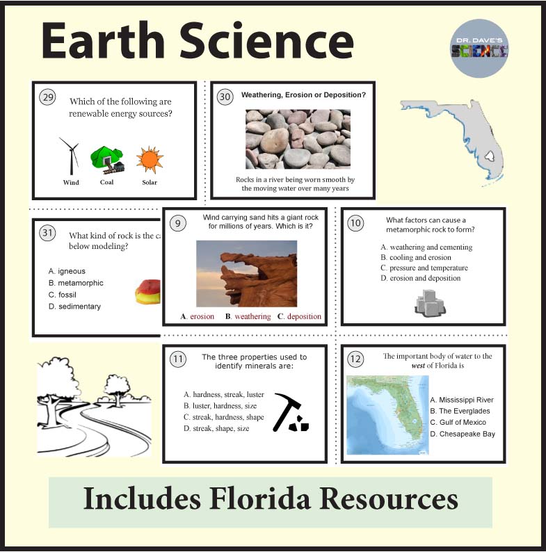 Florida SSA Science Review and Task Cards Earth Science 5th grade ...