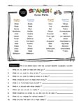 Spanish Study/Office Items Vocabulary Word List Column Worksheet | Made ...