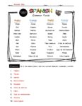 Spanish Common Tools Vocabulary Word List Worksheet & Answer Key | Made ...