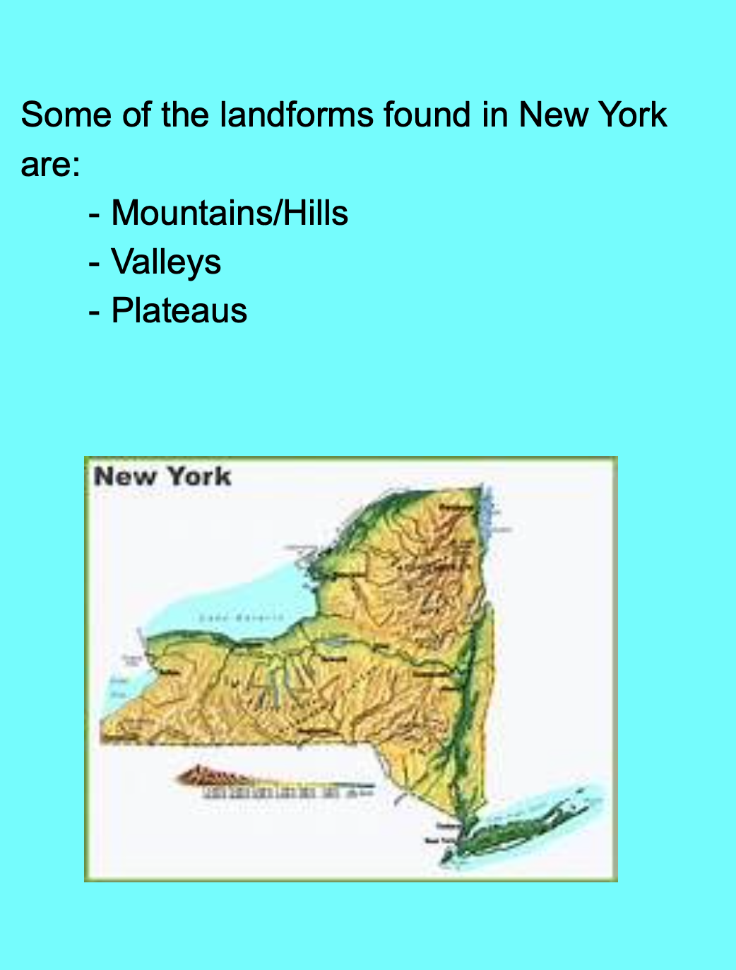 LANDFORMS UNIT OF STUDY (WITH NEW YORK STATE EXTENSION) | Made By Teachers