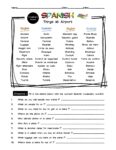 Spanish Baby Equipment Vocabulary Matching Worksheet & Answer Key ...