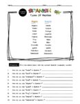 Spanish Body Parts Label Worksheet & Answer Key | Made By Teachers