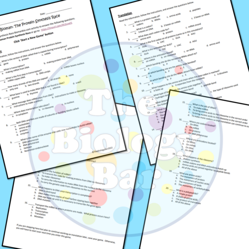 Bioman Protein Synthesis Internet Simulation Digital and Printable ...