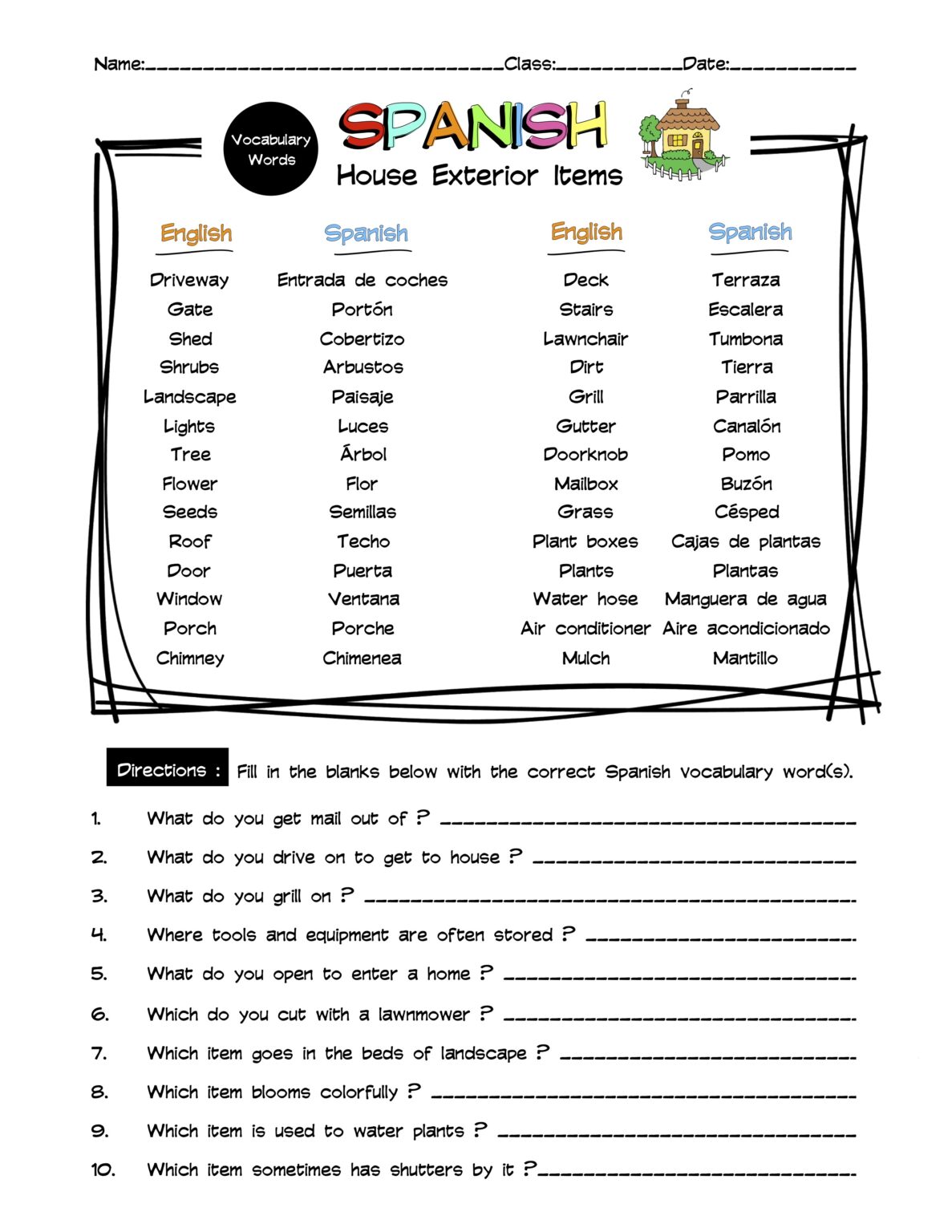 Spanish Colors Worksheet Packet | Made By Teachers