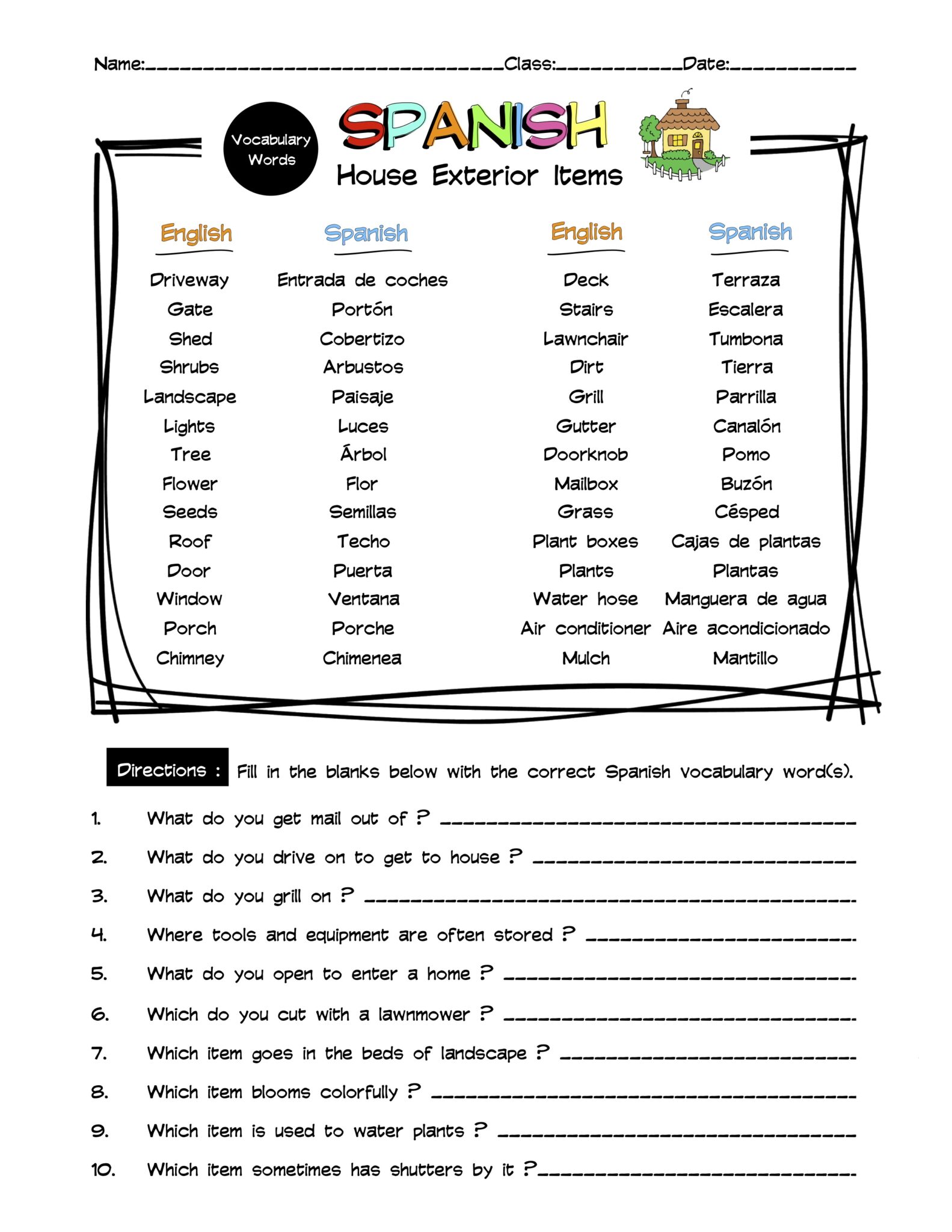 Spanish Colors Worksheet Packet | Made By Teachers
