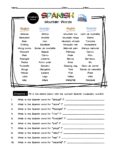 Spanish Periods Of Time Vocabulary Word List Worksheet & Answer Key ...