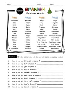 Spanish Mountain Vocabulary Word List Worksheet & Answer Key | Made By ...