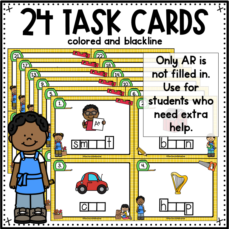 R Controlled Vowel - AR - Phonics Centers - Write the Room | Made By ...