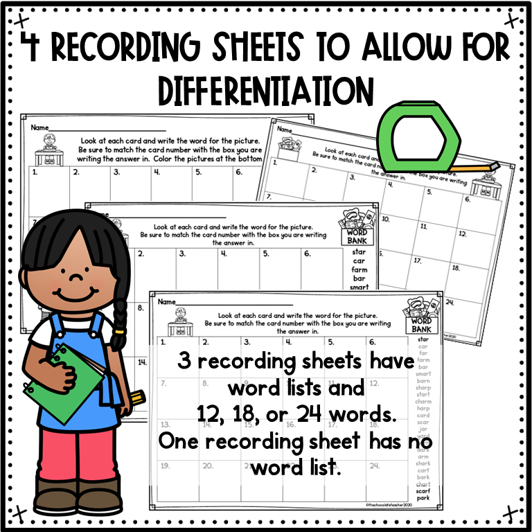 R Controlled Vowel - AR - Phonics Centers - Write the Room | Made By ...