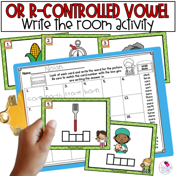 R Controlled Vowel - OR - Write the Room - Phonics Centers | Made By ...