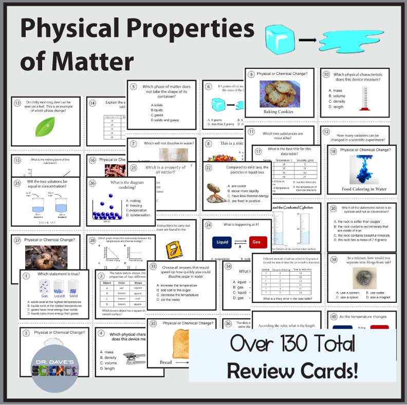 Florida SSA Science Review and Task Cards Physical Science 5th grade ...