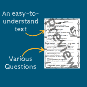 La Grippe. French Reading Comprehension Activity For Beginners. The Flu ...