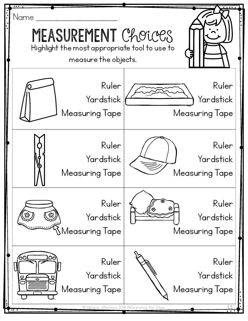 Measuring Worksheet For 2nd Grade Measuring Worksheet For 2nd Grade