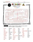 Spanish Camping Vocabulary Word Search & Answer Key | Made By Teachers
