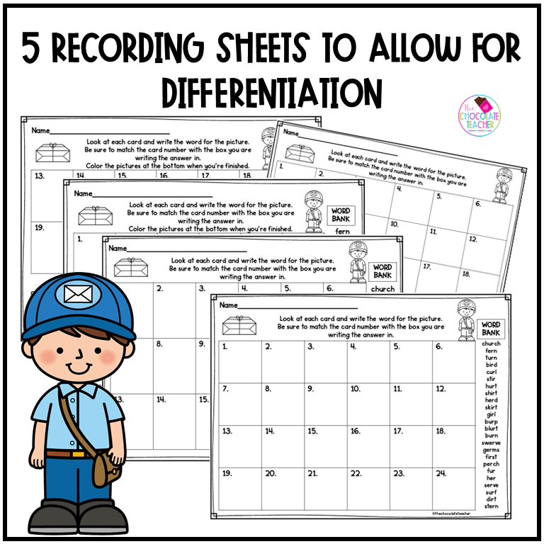 R Controlled Vowels - ER IR UR - Write the Room - Phonics Centers ...