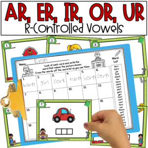 R Controlled Vowels - Bossy R - Write the Room - Phonics Centers - Made ...