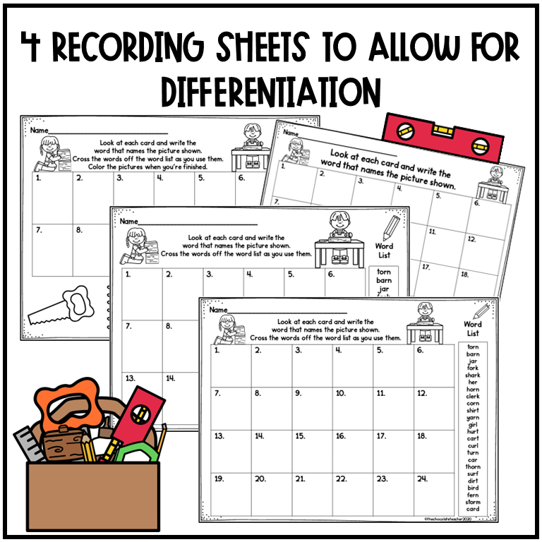 R Controlled Vowels - Bossy R - Write the Room - Phonics Centers | Made ...