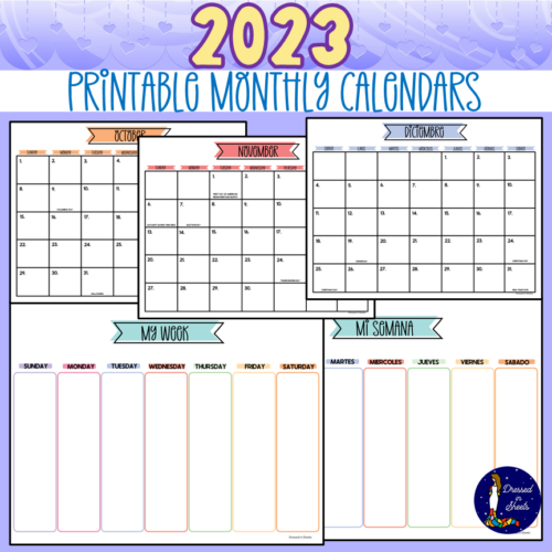 2023 Printable Monthly Calendars | Made By Teachers