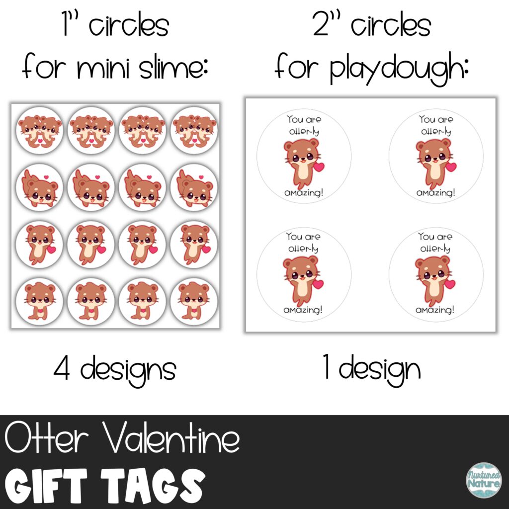 Otter Valentine’s Day Gift Tags for Student Gifts from Teacher | Made ...