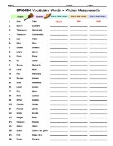 Spanish Weather Terms Vocabulary Word List Worksheet & Answer Key ...