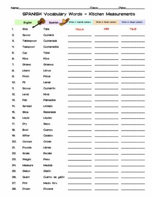 Spanish Character Traits Vocabulary Word List Worksheet & Answer Key ...